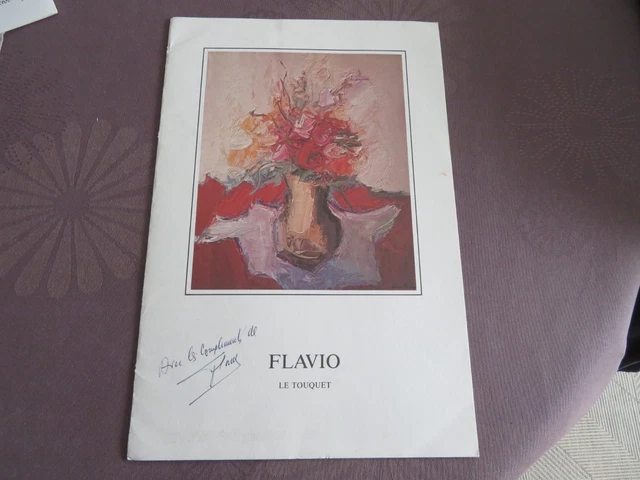 ANCIEN MENU RESTAURANT § Flavio § Le Touquet § Avec Ecriture EUR 10,00 ...