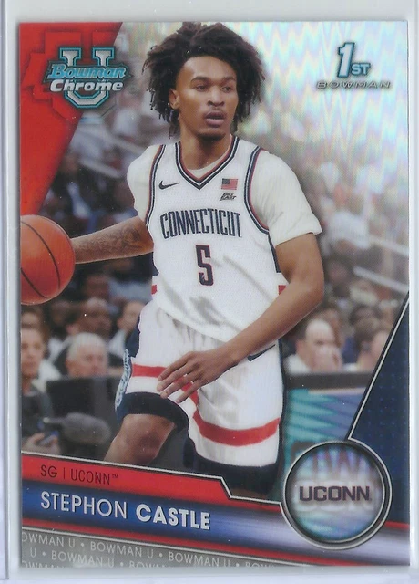 STEPHON CASTLE UCONN - 2023-24 Bowman U Cromo 1° Bowman Rifrattore ...