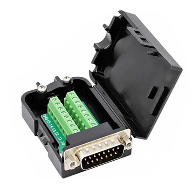 ZUM SELBERMACHEN LÖTLOS DB15 Stecker Breakout Board Terminal Stecker ...