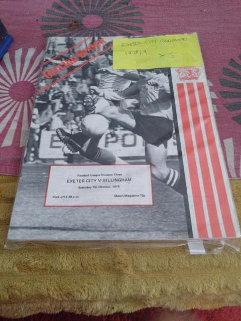 EXETER CITY PROGRAMMES 1978/9 x5 Job Lot £0.99 - PicClick UK