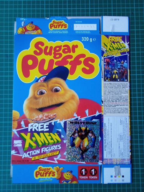 QUAKER OATS SUGAR PUFFS X-MEN Cereal Box 1995 £12.00 - PicClick UK