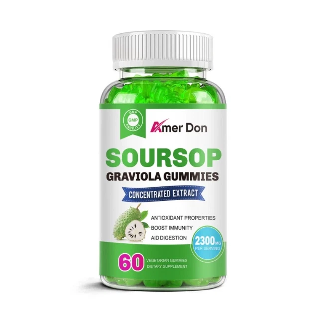 GRAVIOLA GUMMIES 2300MG Natural Graviola Soursop Leaves Extract ...