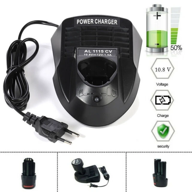 FÜR BOSCH AL1115CV 10,8V-12V LI-ION Standard-Akkuladegerät 1,5A AL1130CV EUR 11,79 - PicClick DE