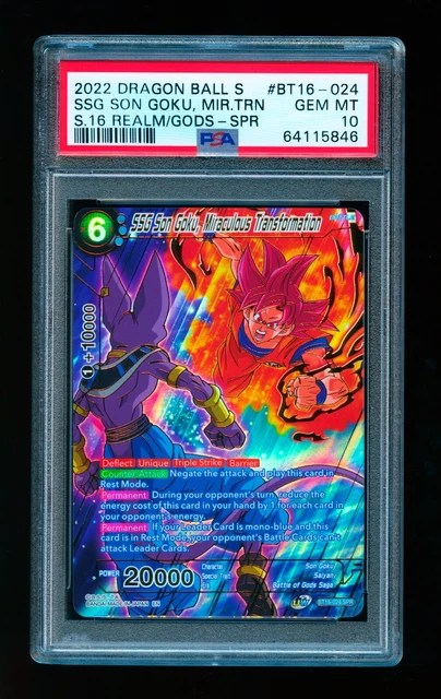 2022 DBS BT16-024 Ssg Son Goku, Miraculous Transformation SPR PSA 10 $50.00 - PicClick CA