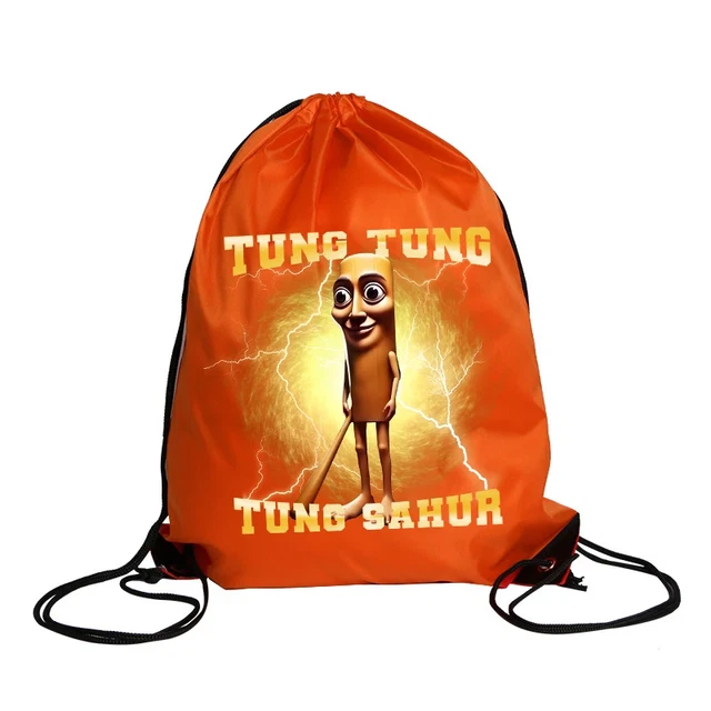 ITALIAN BRAINROT DRAWSTRING Backpack Tung Tung Tung Sahur Cute Draw ...