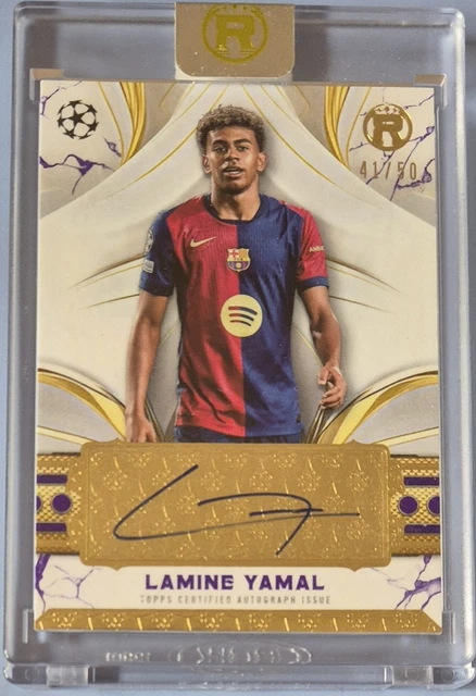 2024-25 TOPPS REVERENCE Lamine Yamal Auto /50 Purple Barcelona ...