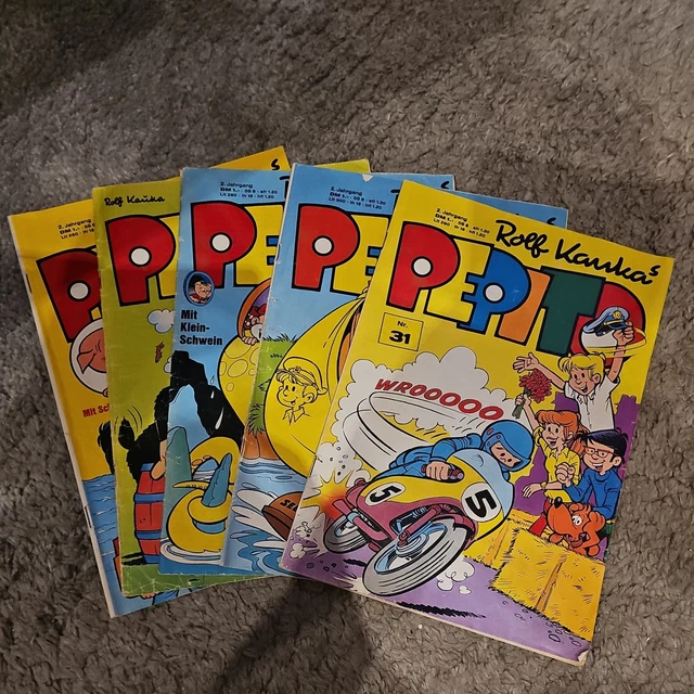 PEPITO NR.14,23,28,35,31 (1973) Rolf Kauka 2. Jahrgang seltenes Comic ...