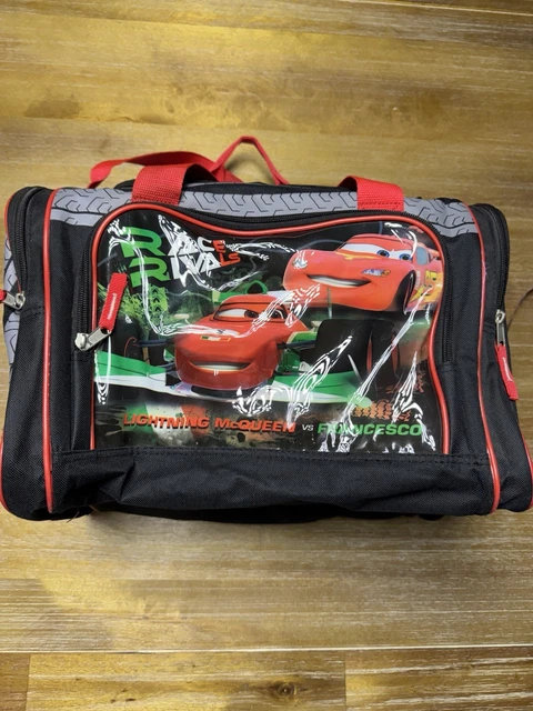 DISNEY PIXAR CARS 2 Duffle Bag Lightning McQueen Francesco Bernoulli ...