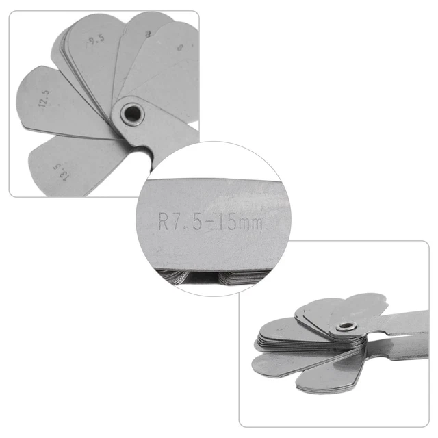 ESSENTIAL RADIUS GAUGE Plate Fillet Gauge Measuring Tool for Precision ...
