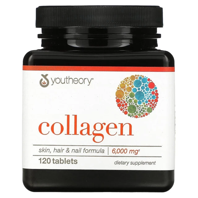 YOUTHEORY, COLLAGEN, 6,000 mg, 120 Tablets, new £0.99 - PicClick UK