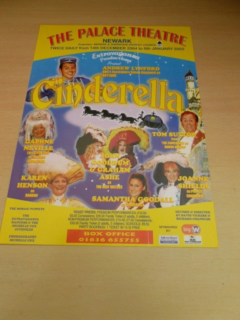 ANDREW LYNFORD EASTENDERS Tom Sutton Newark Pantomime Flyer 2004 £5.00 ...