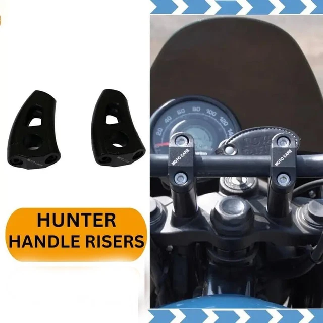 &HANDLEBAR RISER, NOIR& Fit For Royal Enfield Hunter 350 EUR 74,81 ...