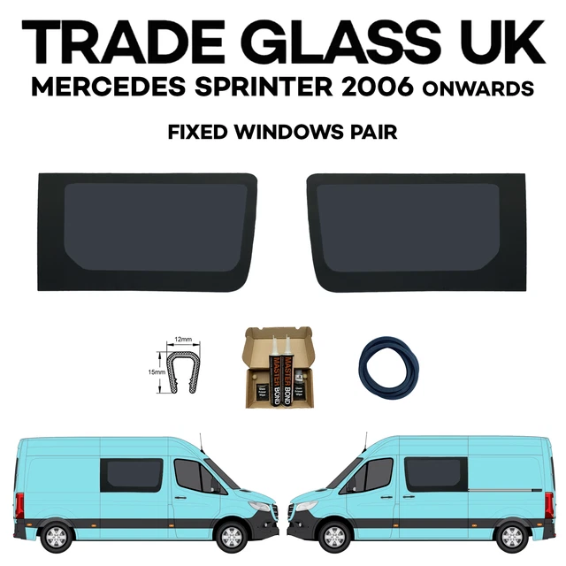 MERCEDES SPRINTER SIDE Windows Sprinter Windows MWB LWB + FIT KIT + U ...