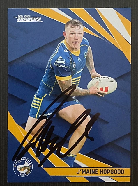 J’MAINE HOPGOOD PARRAMATTA Eels 2024 Traders Nrl Signed Card $10.00 ...