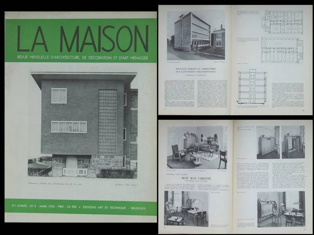 LA MAISON N°3 1952 Rene Jean Caillette, Marc Segers, Nickmans ...
