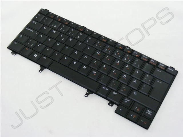 DELL LATITUDE E6320 Swedish Finnish Keyboard Tangentbord Windows 8 /JJ7 ...