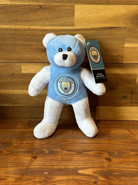 OFFICIAL MANCHESTER CITY Teddy Bear 20cm Plush Beanie Soft Toy New With ...