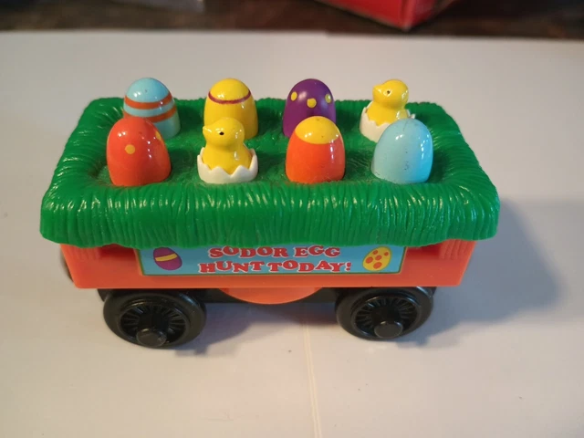 THOMAS FRIENDS WOODEN Railway Train Tank - Sodor Easter Egg Hunt Car w ...