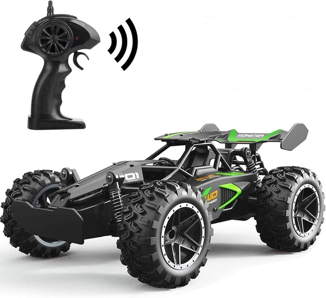 HIGH SPEED RC Car 15KMH+ Rechargeable Off-Road Buggy Truck 2.4GHz Dual ...