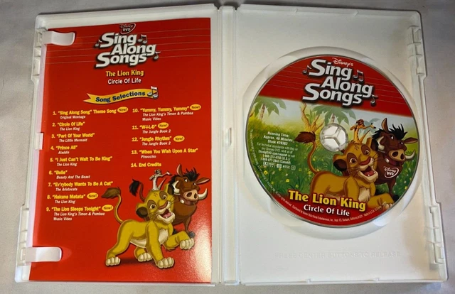 DISNEYS SING ALONG Songs The Lion King: Circle of Life (DVD, 2003 ...