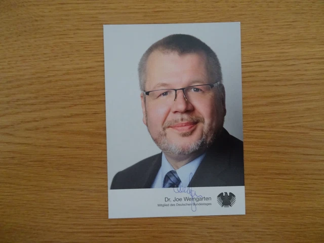 JOE WEINGARTEN AUTOGRAMM AK Autogrammkarte Politik Politiker MdB SPD ...