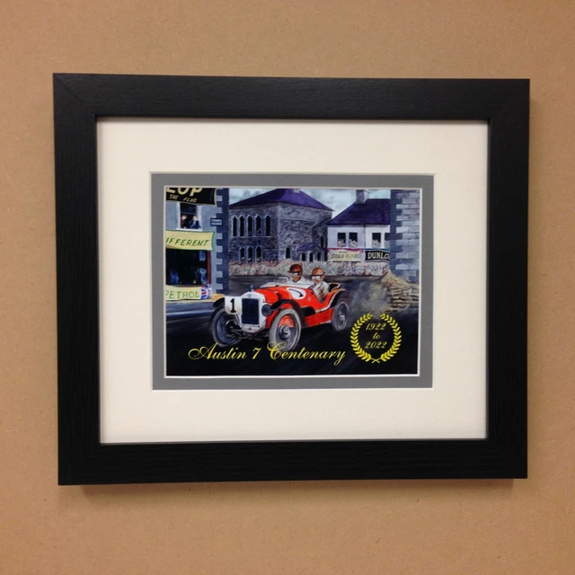 AUSTIN 7 ULSTER Seven, Centenary RAC Tourist Trophy race Ards framed ...