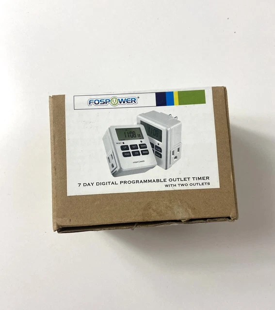 7 DAY DIGITAL Electric Programmable Timer Switch Dual Outlet Plug $19. ...
