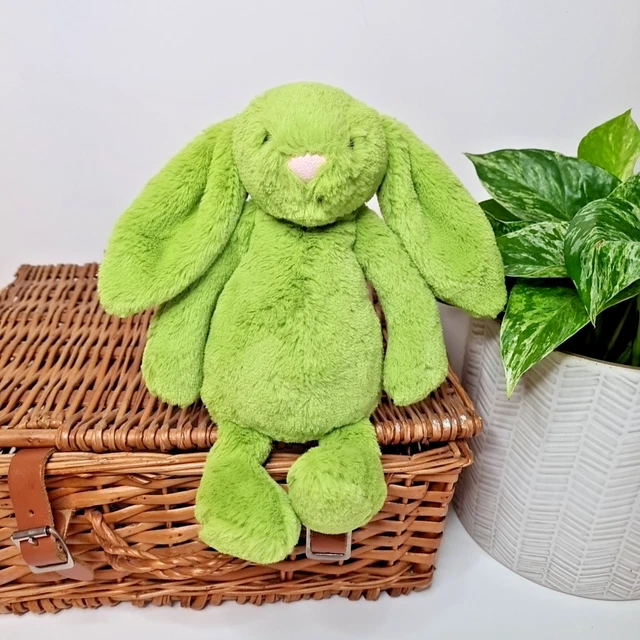 JELLYCAT SMALL BASHFUL Apple Bunny - Green Small Bashful Rabbit Retired ...