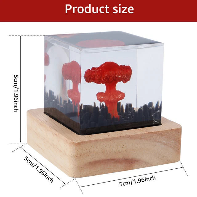 NUCLEAR EXPLOSION LAMP USB Powered Mushroom Cloud Lamp with Base ...