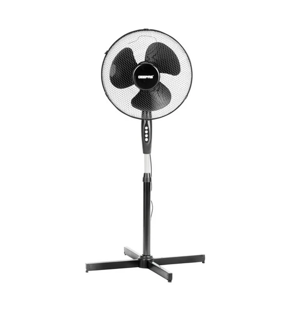 FLOOR STANDING PEDESTAL Fan 16 Inch Oscillating Electric 3 Speed Black ...