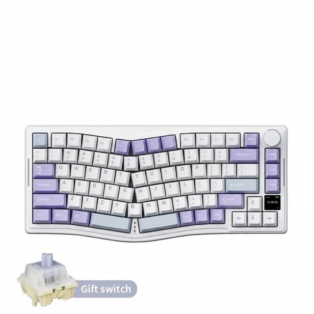 AJAZZ AKS075 MECHANICAL Keyboard RGB Wireless Ergonomic 82-Key Compact ...