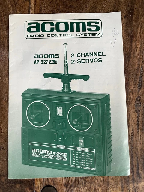 VINTAGE ACOMS TECHNIPLUS Ap-227 Mk2 transmitter INSTRUCTIONS ONLY £6.00 ...