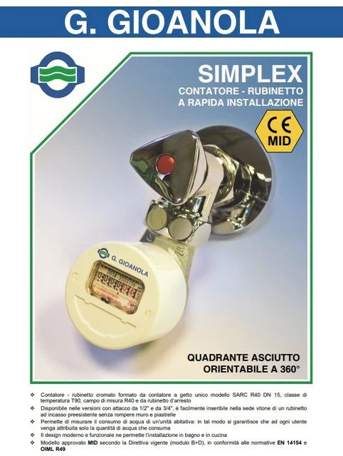 GIOANOLA SARC/15 KIT R10SC97CMZ06 - CONTATORE/RUBINETTO A RAPIDA ...