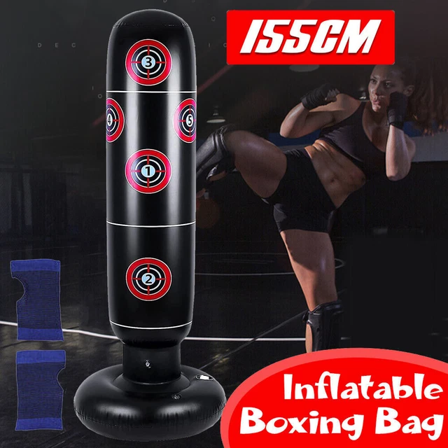 AUFBLASBAR BOXSACK FREISTEHENDER Standboxsack für MMA Karate Taekwondo ...