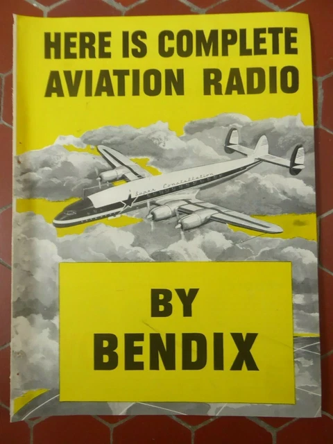 8/1953 PUB BENDIX Aviation Radio Vhf Lockheed Super Constellation ...