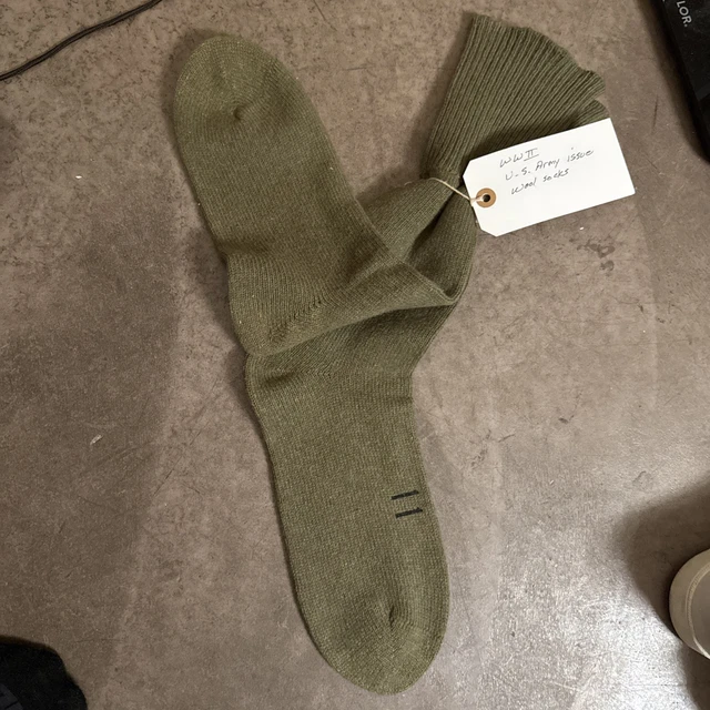 WW2 US ARMY WOOL SOCKS SZ 11 Green £18.83 - PicClick UK