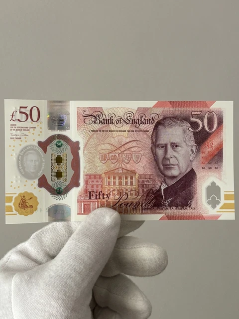 UNCIRCULATED KING CHARLES III £50 Bank Note First Release AJ02 £99.00 ...