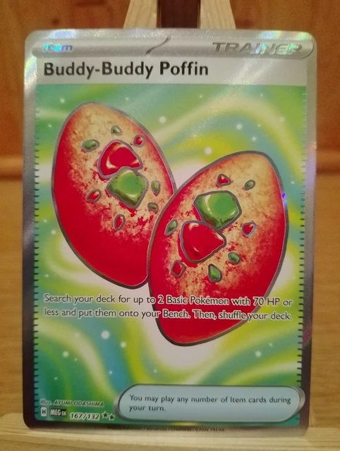 POKÉMON TCG MEGA Evolution Buddy-buddy Poffin 167/132 Full Art Trainer ...