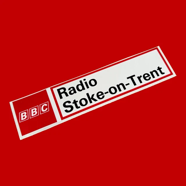VINTAGE RADIO BBC Stoke On Trent Station Window Vinyl Sticker 70s 80s ...