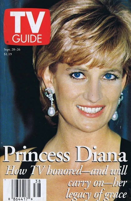 ORIGINAL VINTAGE SEP 27 1997 TV Guide No Label Princess Diana of Wales ...