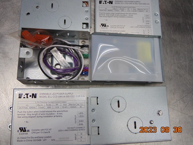 EATON ELL-CCD-UNV-A-055-1300-SQR-A-A DIMMABLE LED Power Supply 64W ...