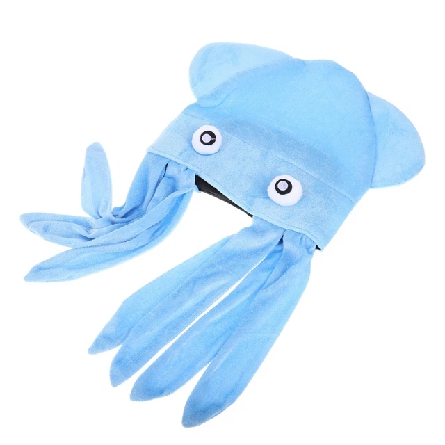 SQUID HAT CARTOON Animal Halloween Adult Octopus Joke Hats One Crazy ...