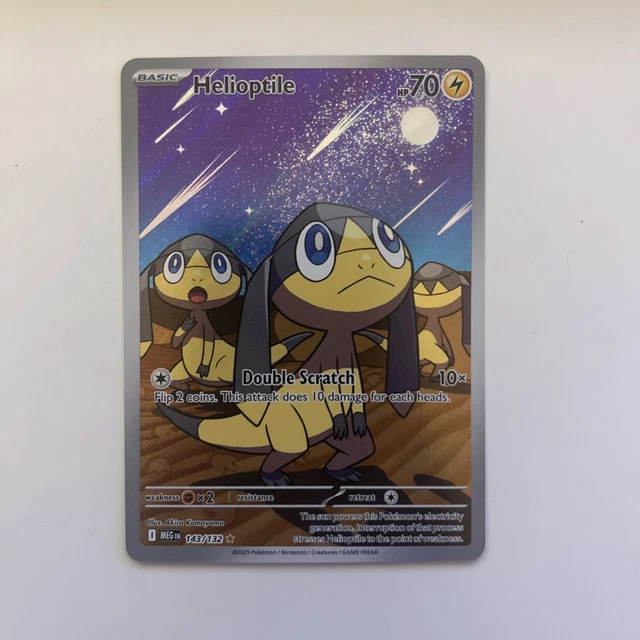 POKEMON TCG - Helioptile 143/132 Mega Evolution 2025 Illustration Rare ...