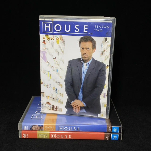HOUSE MD DVDS ~ Complete Seasons Tv Series 1, 2, 3 DVDs ~ Hugh Laurie ...