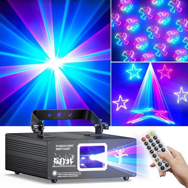 LUCI DISCOTECA, 3D RGB Animazione Luci DJ, Luce Discoteca per Feste Con ...