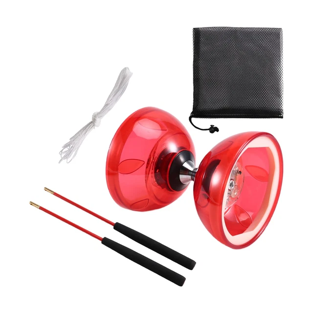 LED DIABOLO CHINESISCHES -Set mit Bunten Lichtern, 2 Stäben, Schnur ...