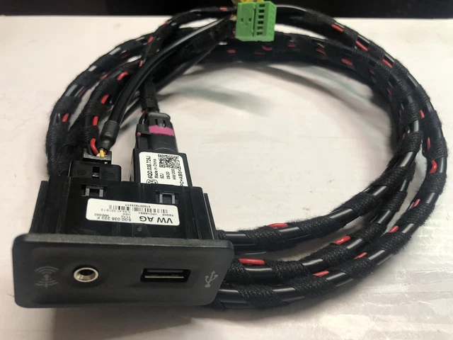 VW VOLKSWAGEN MIB2 Carplay voiture USB/AUX port d'entrée audio harnais ...