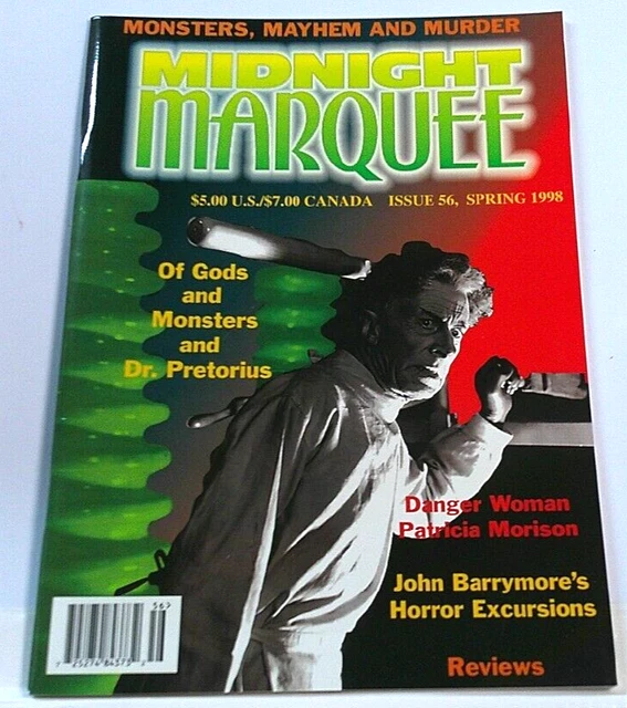 MIDNIGHT MARQUEE MAGAZINE #56 1998 Dr. Pretorius Bride Of Frankenstein ...