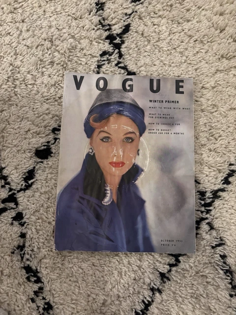 VOGUE UK MAGAZINE Suzy Parker Joyce Cary October 1952 Vintage British ...