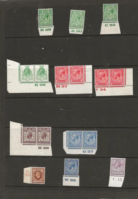 GB(4001) KGV RANGE Of Stamps With Control Numbers M/M & U/M/M £4.99 ...